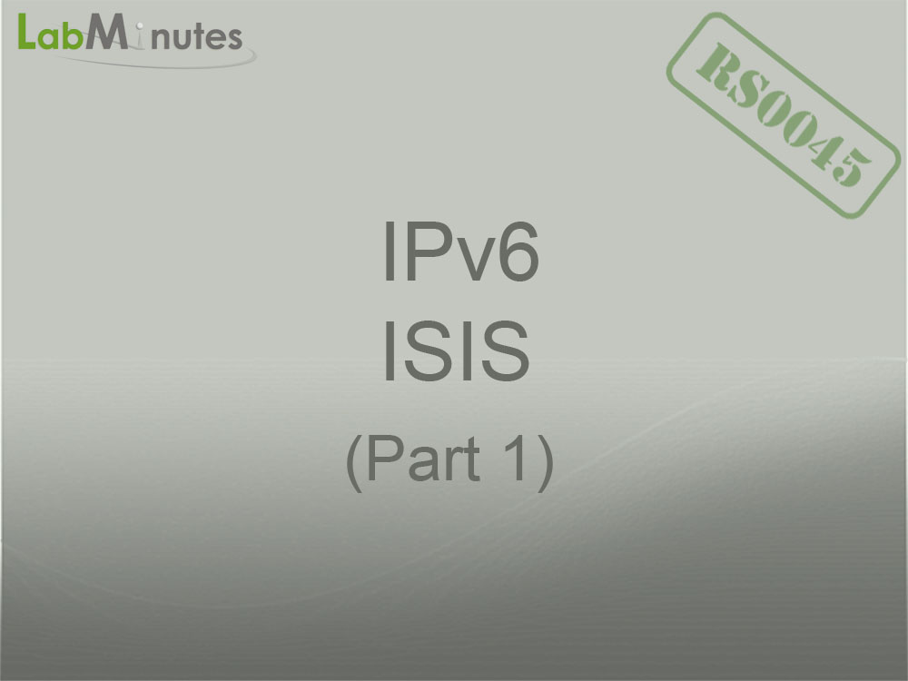 How to Configure IPv6 ISIS on Cisco Router